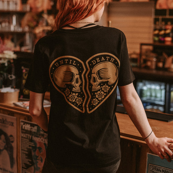 UNTIL DEATH - BLACK UNISEX T-SHIRT – Thirteensupply.co